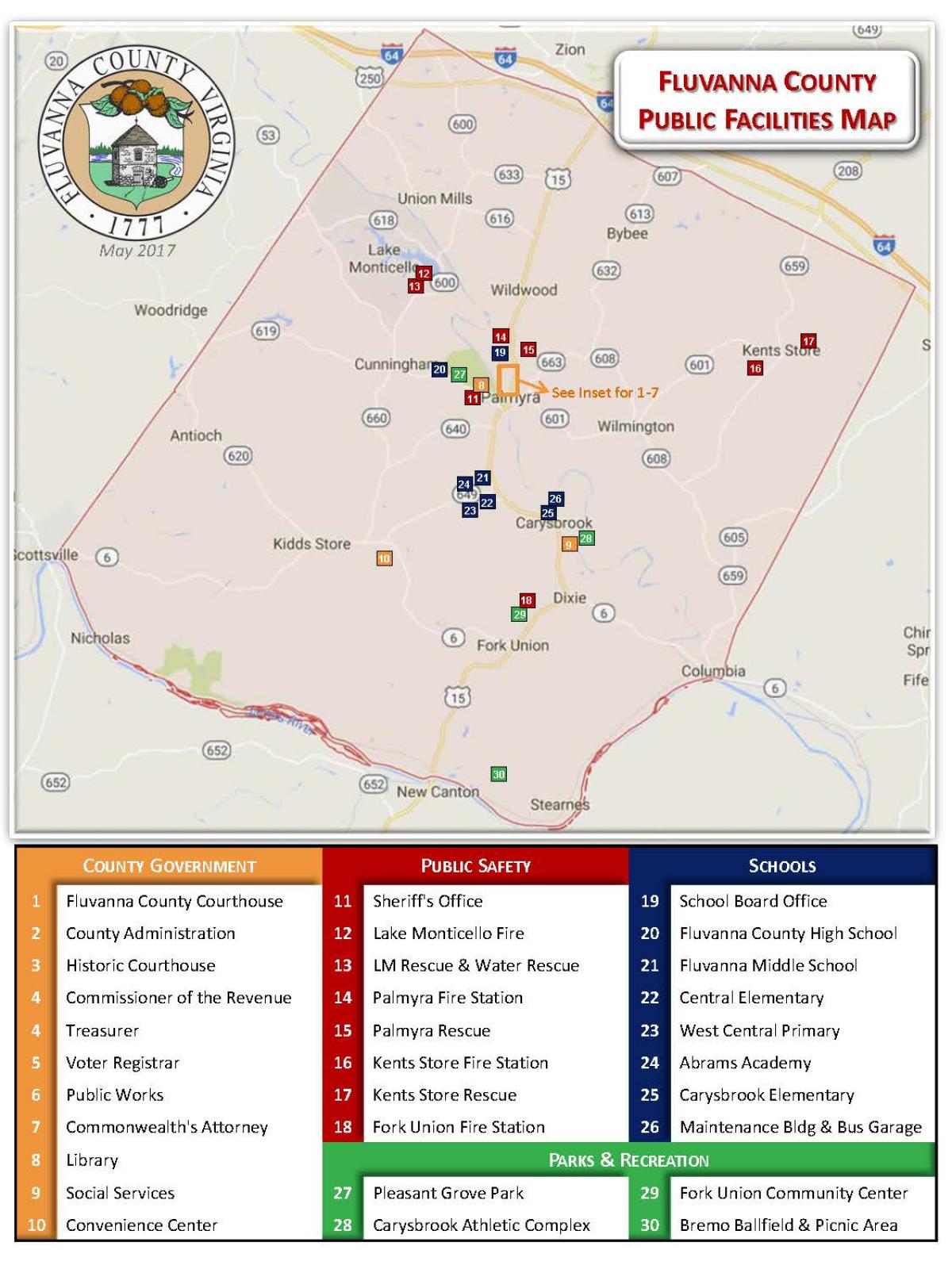 Public Facilities Map | Fluvanna County Virginia